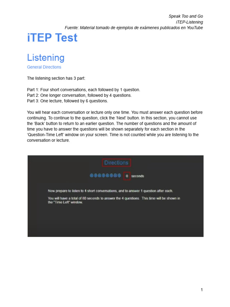 ITep Test - Listening | PDF | Sibling | Parenting