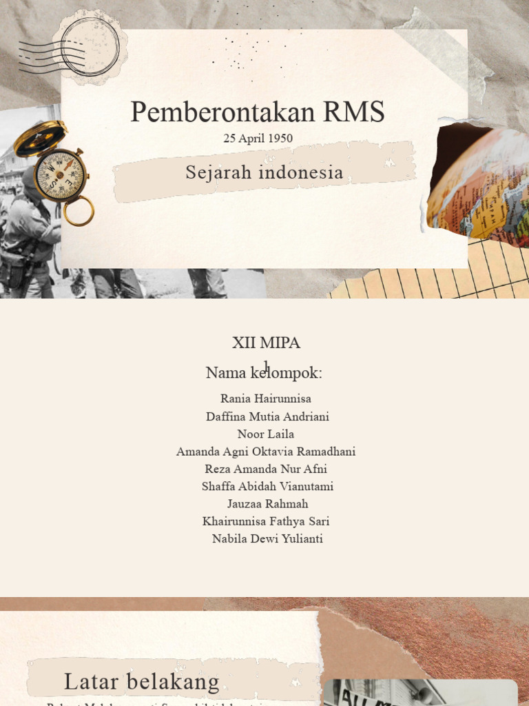 Pemberontakan RMS: Sejarah dan Dampaknya | PDF | Sejarah