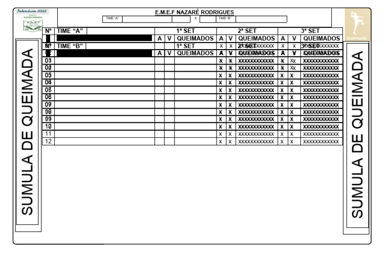 Sumula de Queimada | PDF
