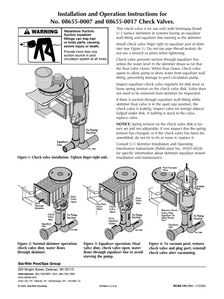 Installation and Operation Instructions For No. 08655-0007 and 08655 ...