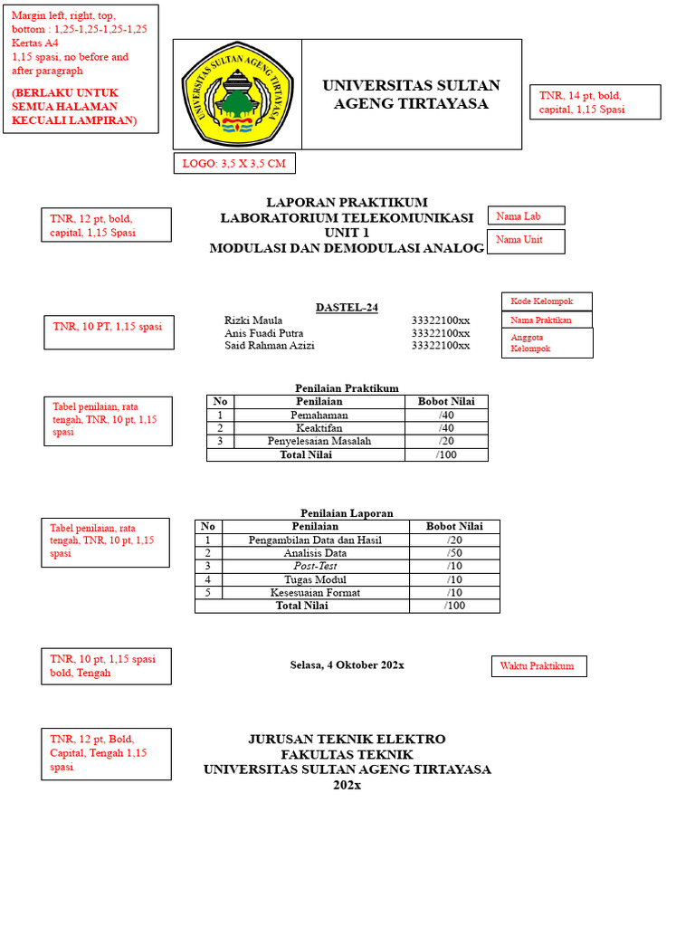 Panduan Penulisan Laporan Praktikum 2023 | PDF