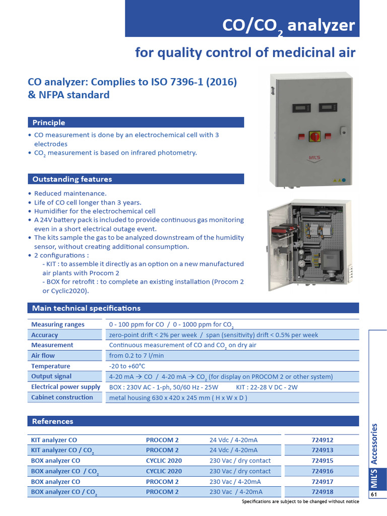En-Co-Co2 Analyzers | PDF | Equipment | Electricity