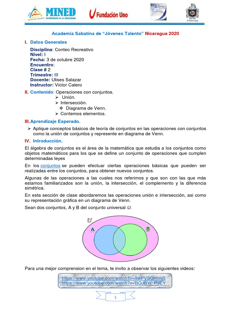 Clase # 2 CR | PDF | Conjunto (Matemáticas) | Lógica