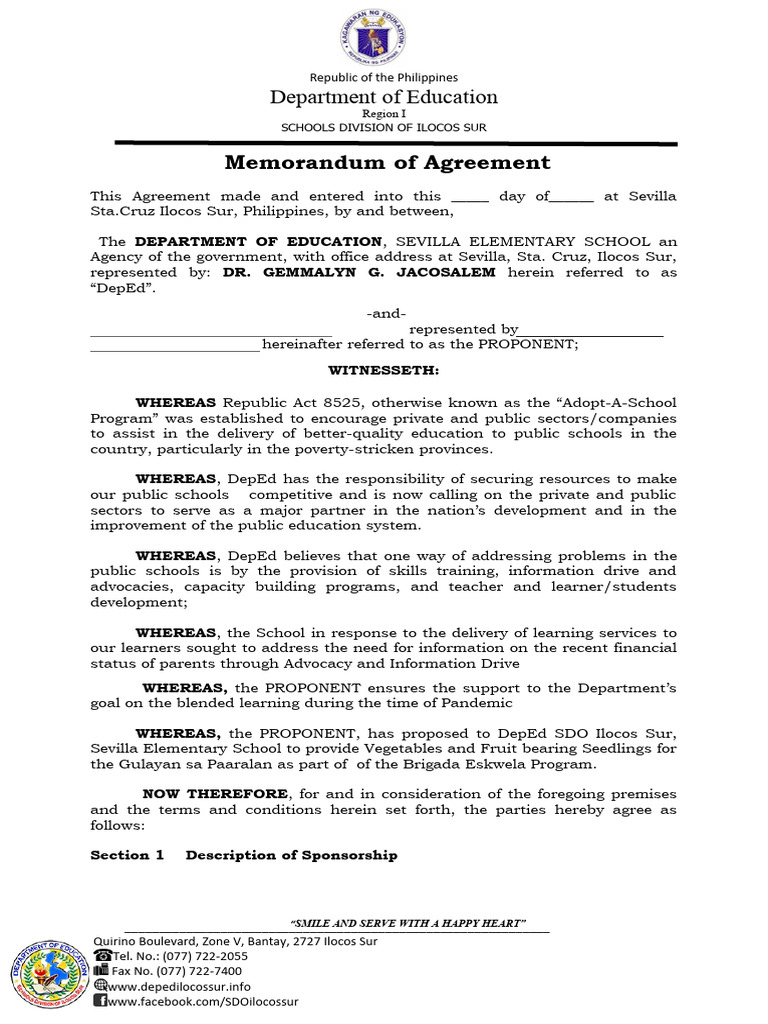 MOA Brigada 2023 | PDF | Government | Common Law