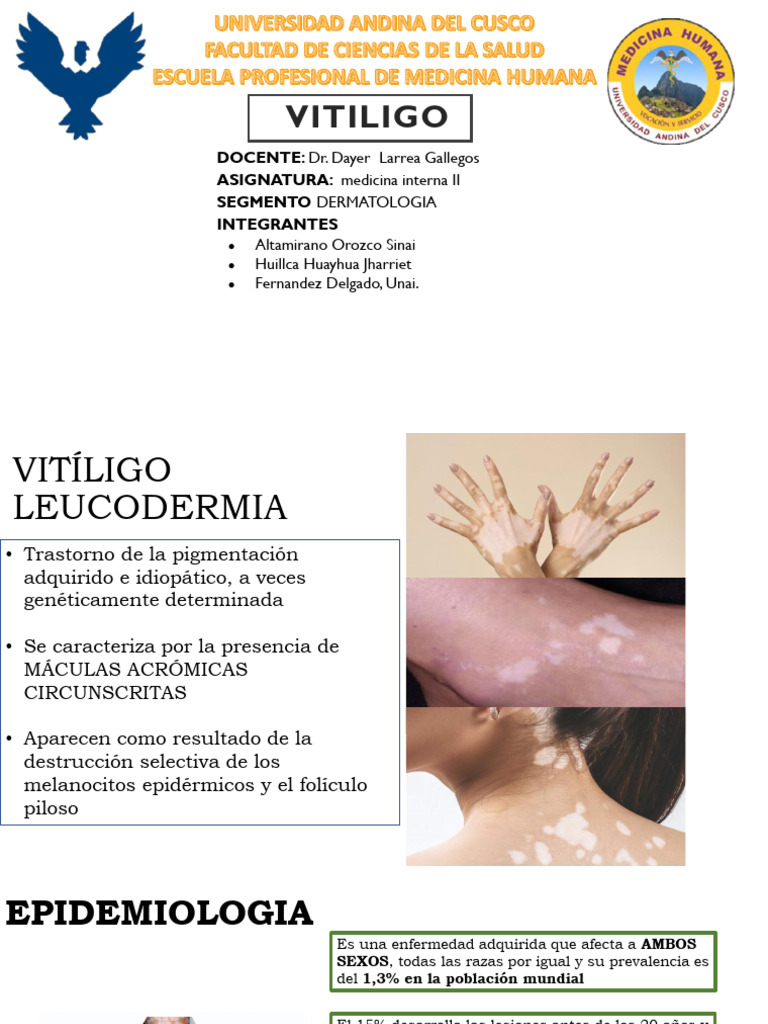 VITILIGO | PDF | Enfermedades y trastornos | Medicina CLINICA