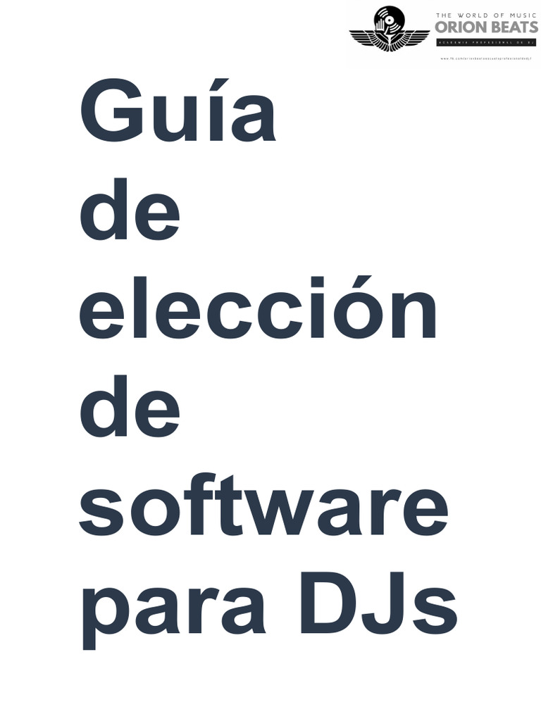 04 - Guía de Elección de Software para DJs | PDF | Disc jockey | Software