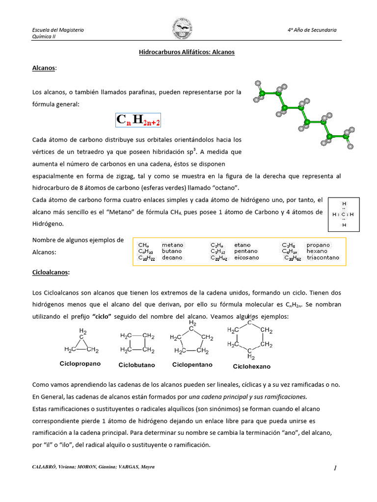 Alcanos: Estructura y Propiedades | PDF | Alcano | Química