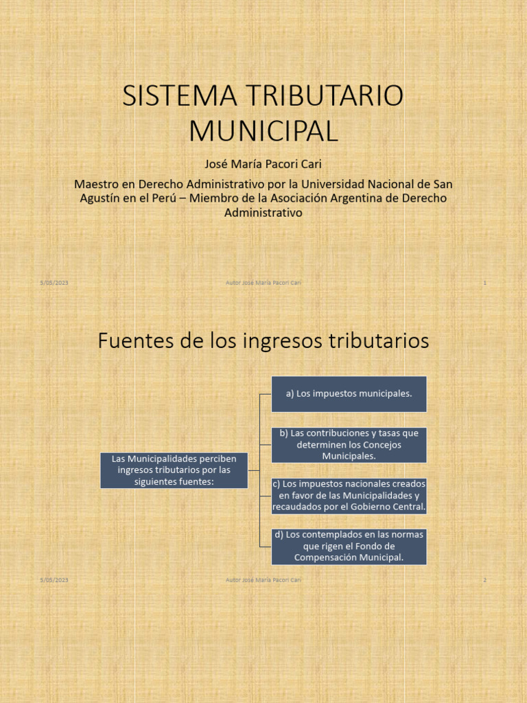 Curso Sistema Tributario Municipal - Diapositiva | PDF Curso Sistema Tributario Municipal - Diapositiva | PDF