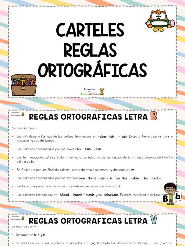 Carteles Reglas Ortograficas | PDF | Ortografía | Derechos de autor Carteles Reglas Ortograficas | PDF | Ortografía | Derechos de autor