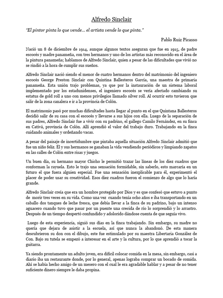Alfredo Sinclair | PDF | Pinturas