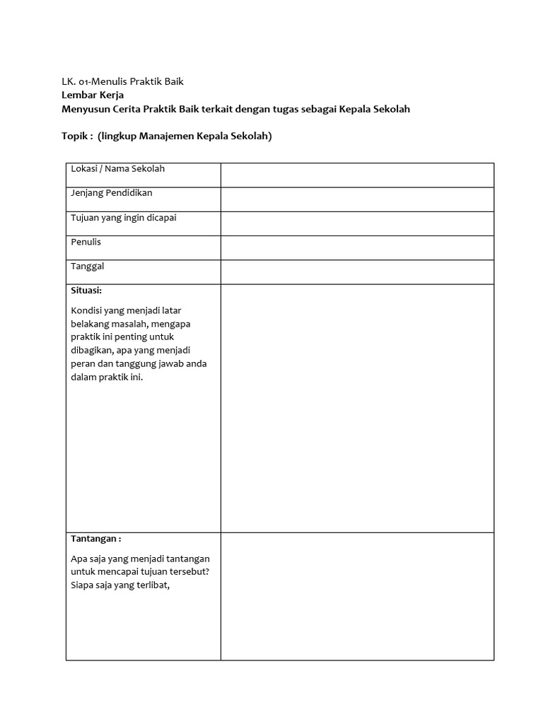 Praktik Baik Manajemen Kepala Sekolah | PDF