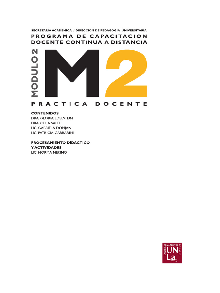 Modulo 2. Práctica Docente. Completo | PDF | Enseñando | Maestros