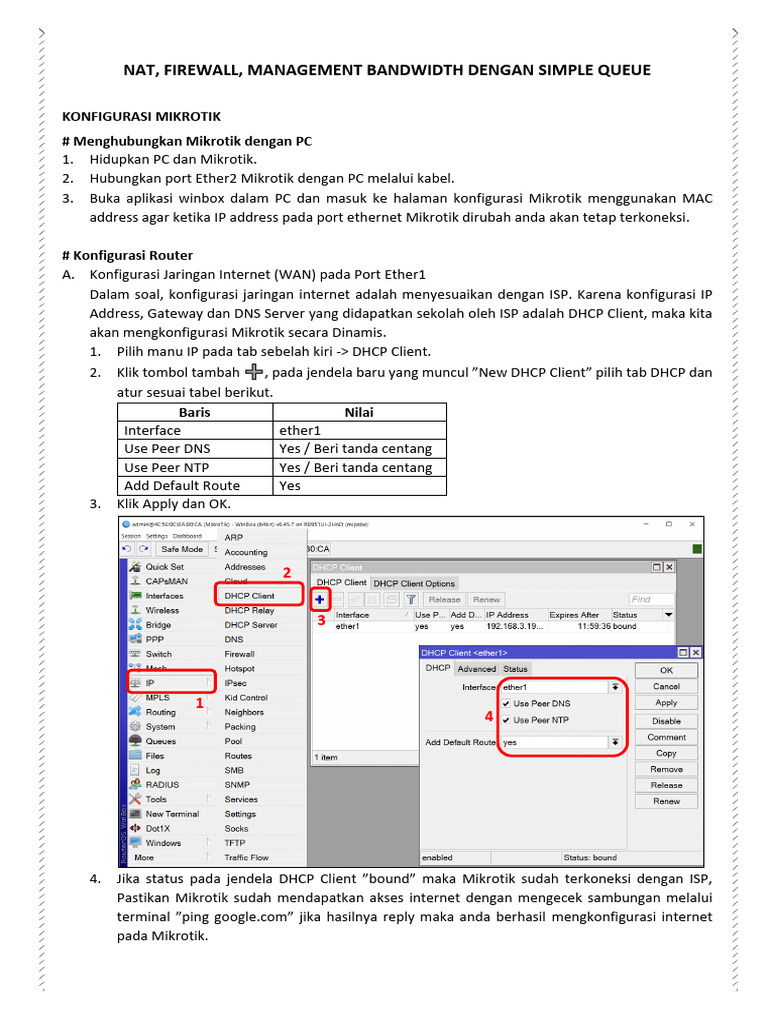 Manajemen Bandwidth dengan Simple Queue | PDF