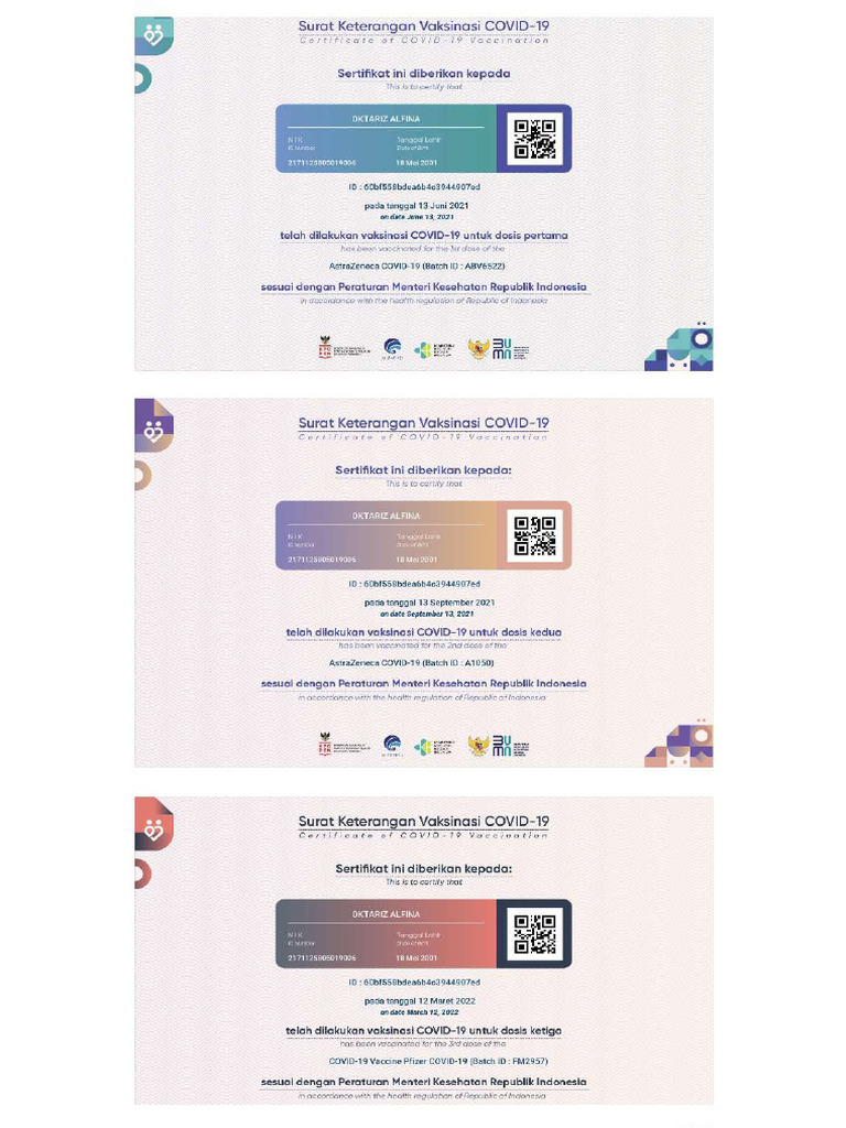 Sertifikat Vaksin Pdf
