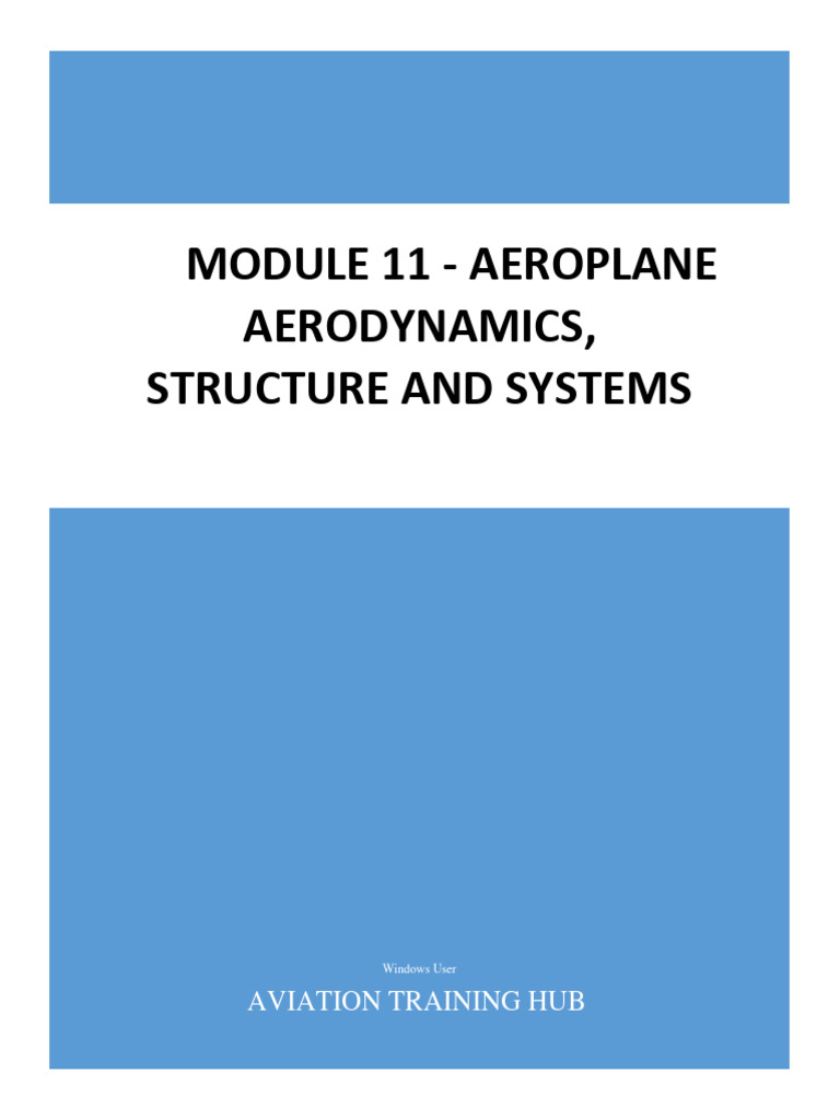 Module 11 - Aeroplane Aerodynamics, Structure and Systems: Aviation ...