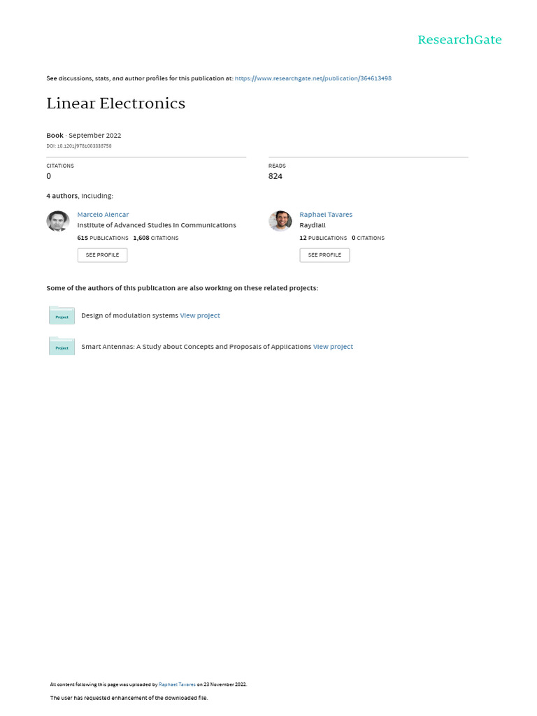 Linear Electronics | PDF | Amplifier | Modulation