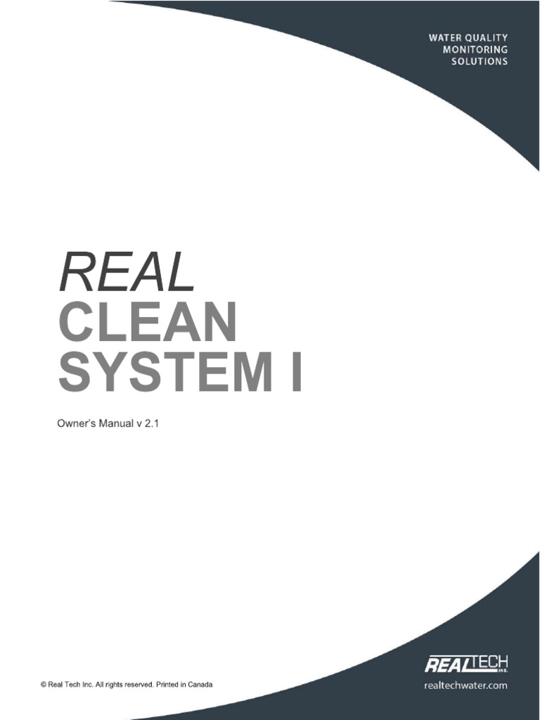 Real Clean System I Manual v2.1 (Controller) - Real Tech | PDF Real Clean System I Manual v2.1 (Controller) - Real Tech | PDF
