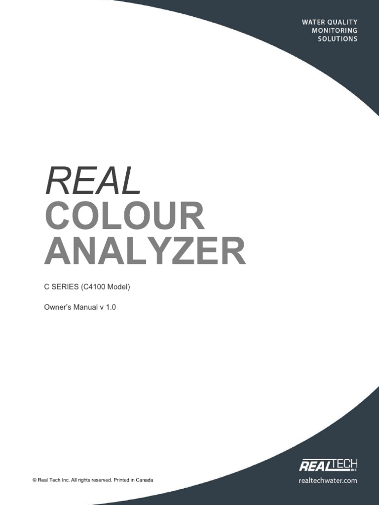 Real Colour C4100 Analyzer Manual v1.0 - Real Tech | PDF | Electrical ...