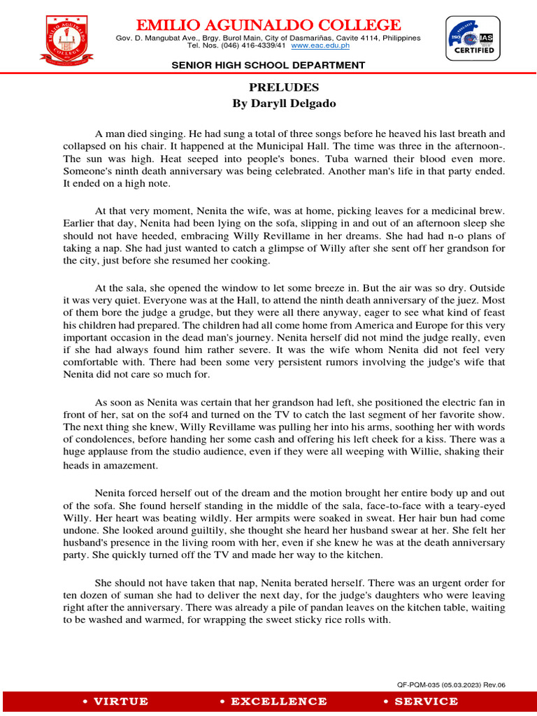 Preludes by Daryll Delgado | PDF