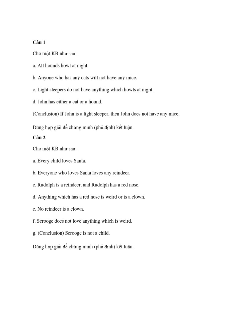 Assignment 8 - FOL Resolution | PDF