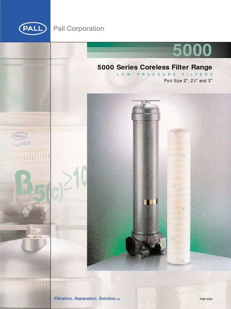 Pall 5000 Coreless Series | PDF | Manufactured Goods | Tools