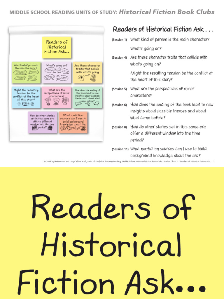 Anchor Chart - Readers of Historical Fiction Ask... | PDF | Writing