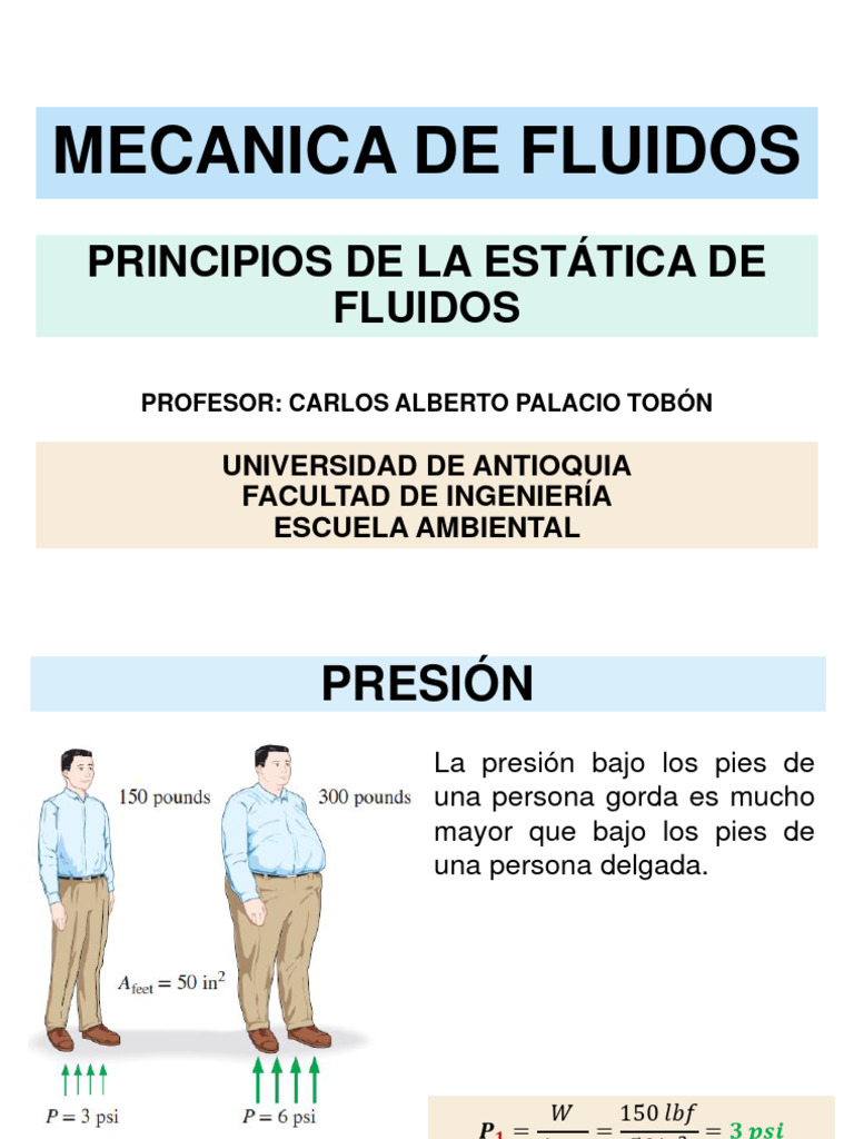 U3 1 EstaticaFluidos | PDF | Atmósfera | Presión