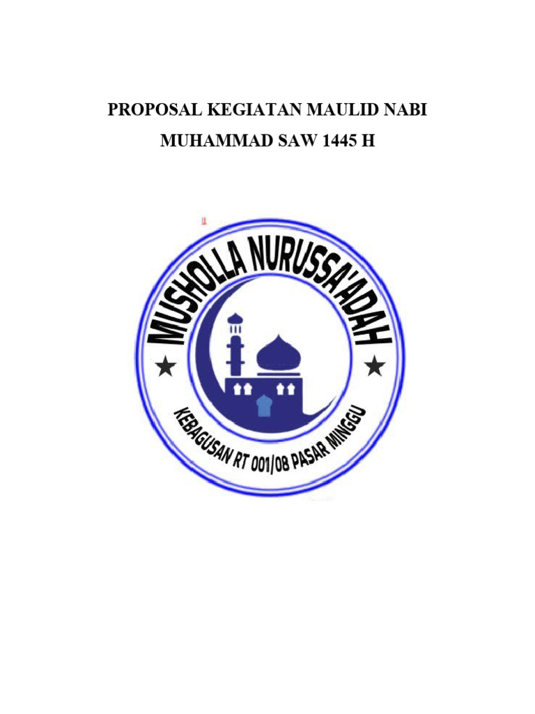 PROPOSAL MAULID NABI MUHAMMAD SAW 1445 H.fix | PDF