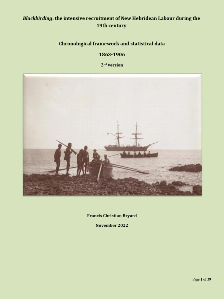 Blackbirding in 19th Century Vanuatu | PDF