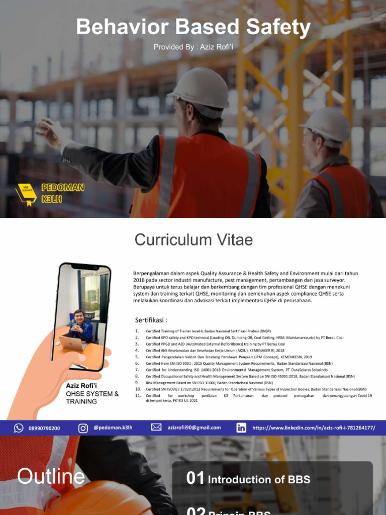 Behaviour Based Safety - Bahasa | PDF
