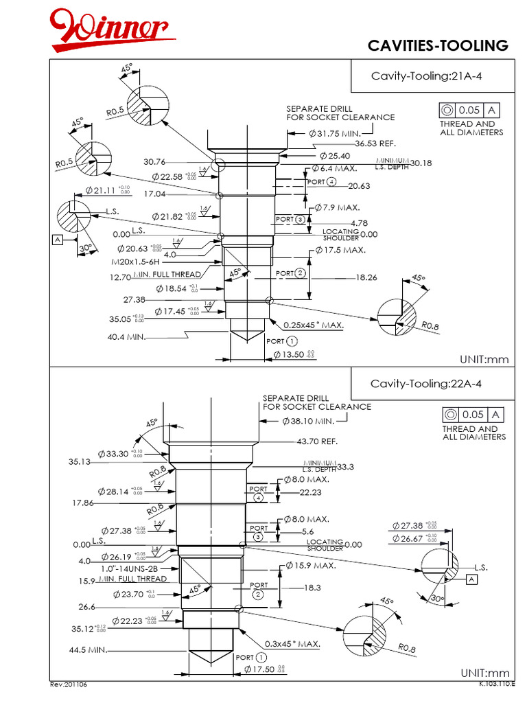 Cavities Tooling | PDF | Metalworking | Cutting Tools