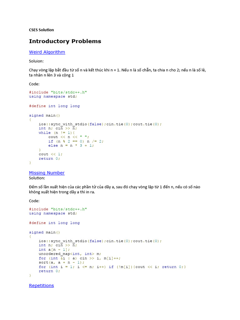 CSES Solution | PDF CSES Solution | PDF