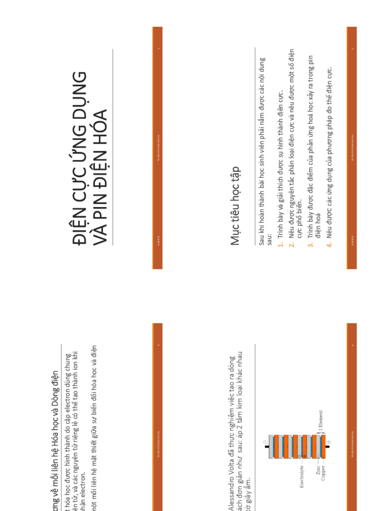 ĐIỆN CỰC ỨNG DỤNG VÀ PIN ĐIỆN HÓA - D21 | PDF
