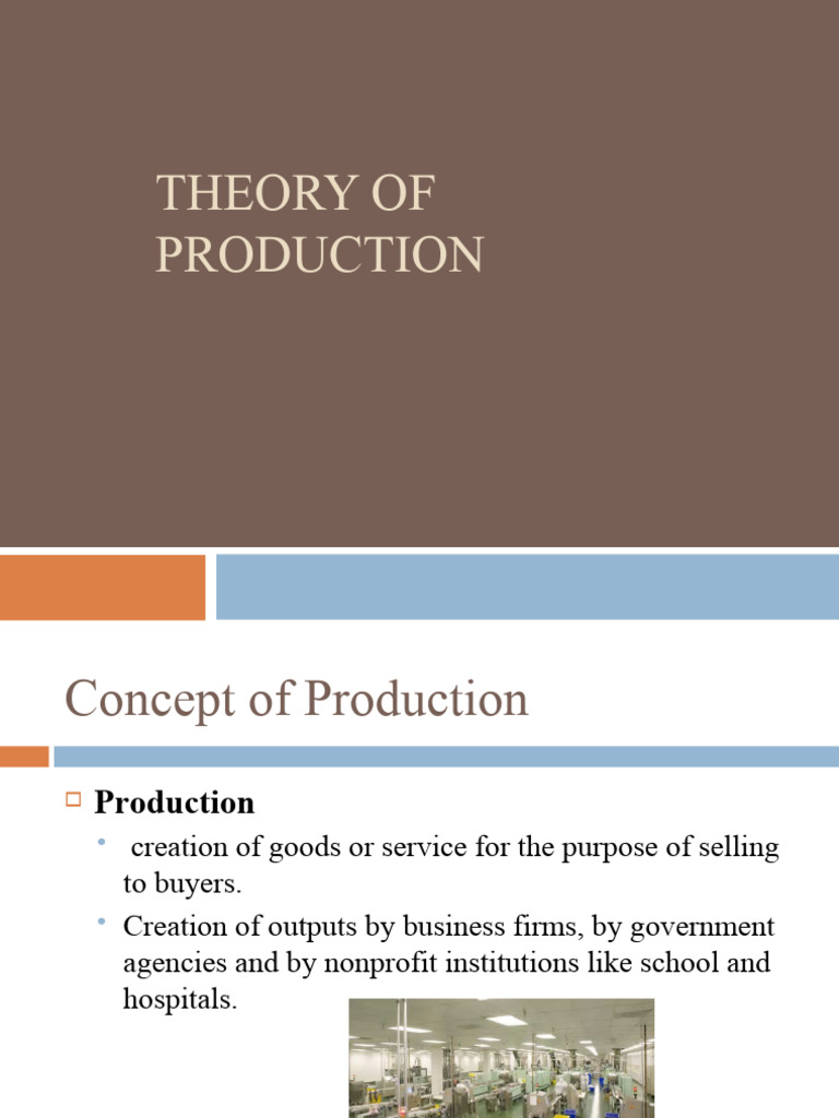 Theory of Production | PDF | Production Function | Labour Economics