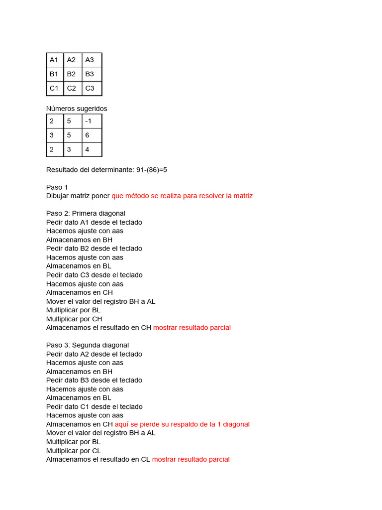 Matriz 3X3 REVISADO | PDF | Matemáticas | Álgebra