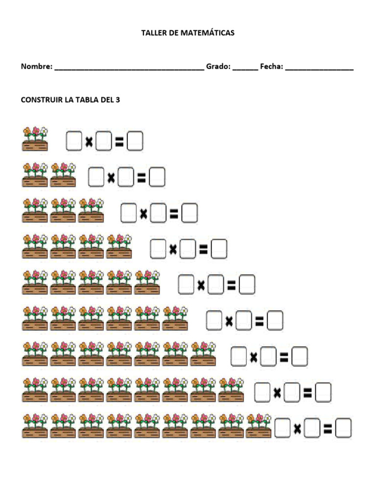 Construir La Tabla Del 3 | PDF