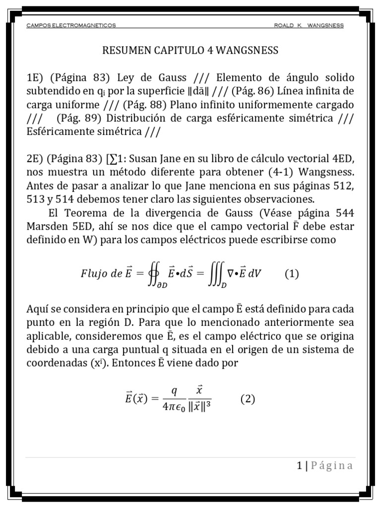 Resumen Capitulo 4 Wangsness | PDF