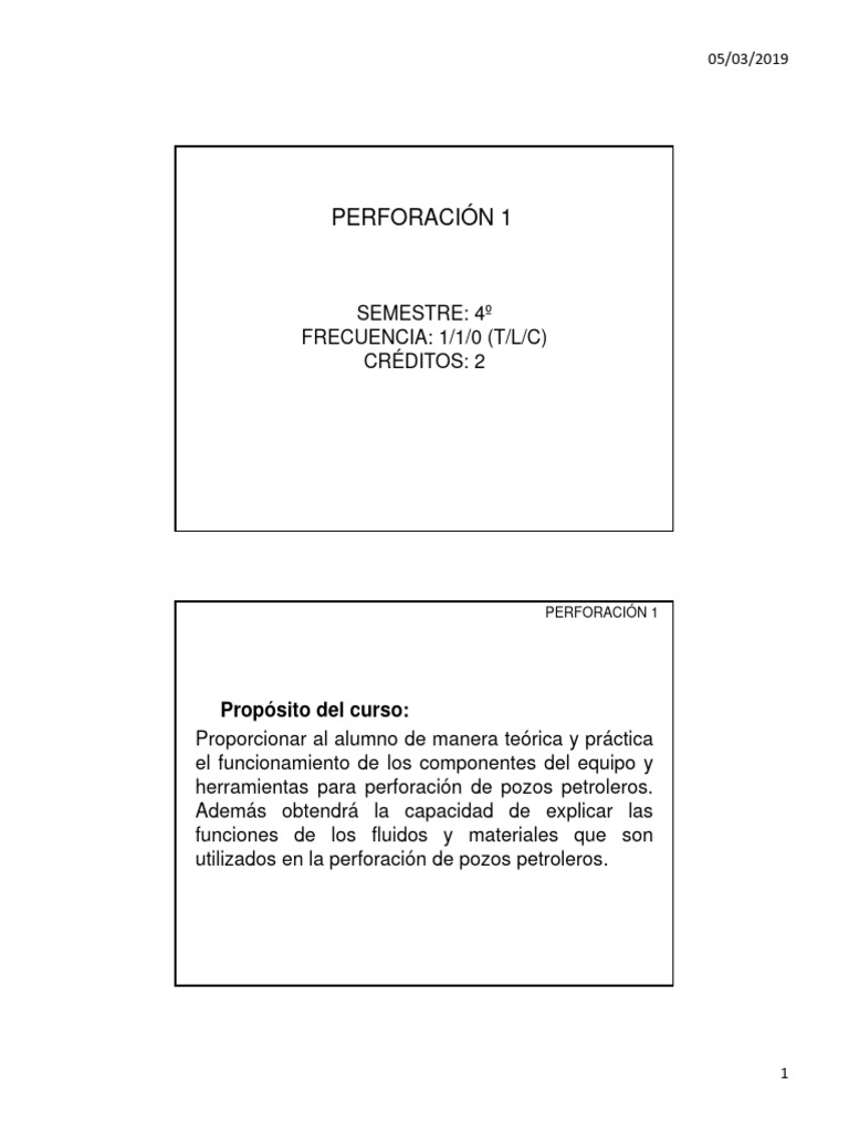 Perfo 01 | PDF | Perforación | Agua