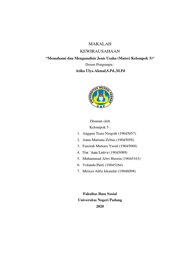 Yolanda Putri - 19045164 - Tugas 3 - Makalah - Kwu | PDF Yolanda Putri - 19045164 - Tugas 3 - Makalah - Kwu | PDF