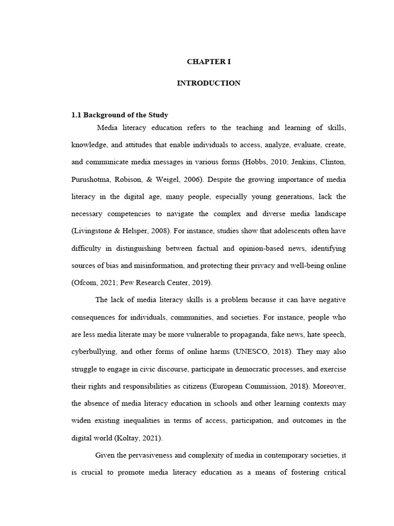 Media Literacy Education An Overview and Impact On Critical Thinking ...