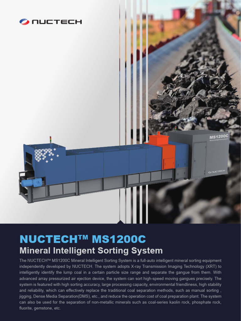 MS1200C Mineral Sorting For Lump Coal | PDF | Coal | Reliability ...