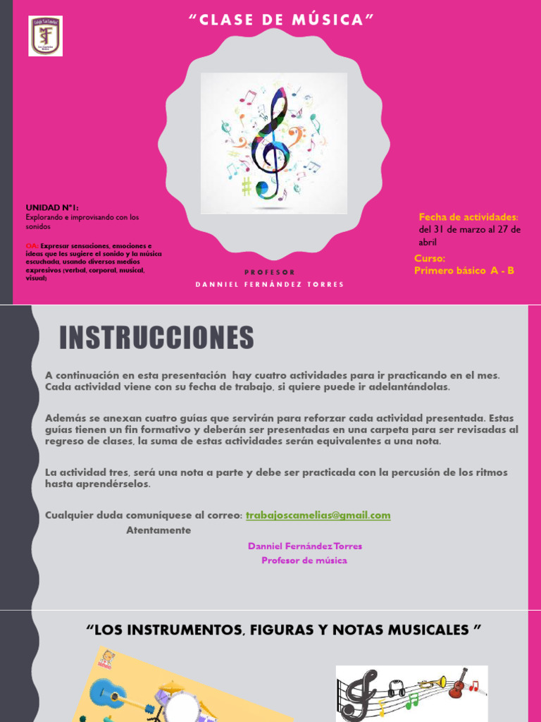 Actividades Musicales para Primero Básico | PDF | Instrumentos ...