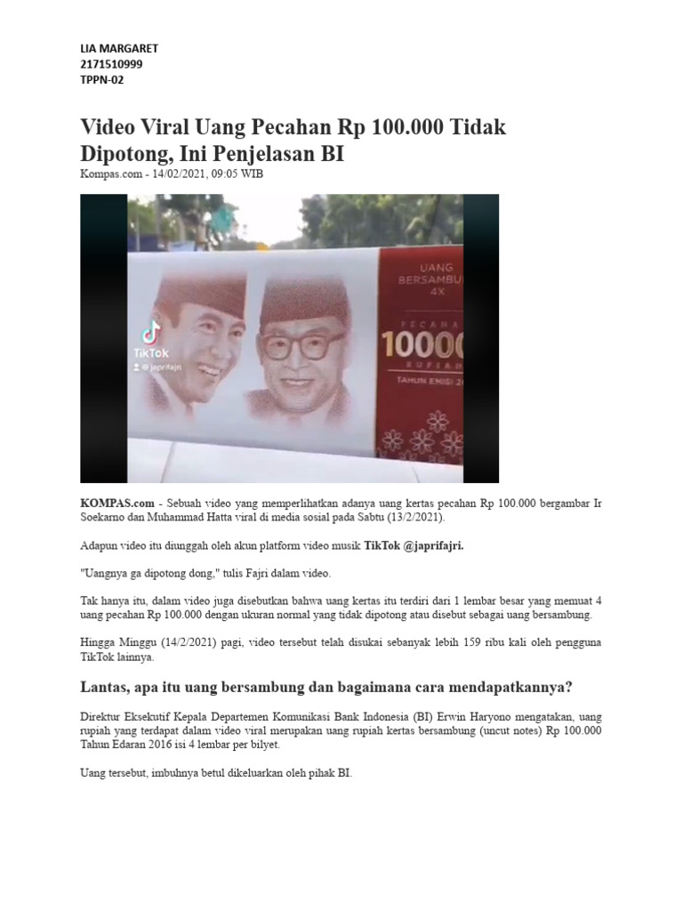 Tugas TPPN 2 - Lia Margaret - Word | PDF | Ilmu Sosial