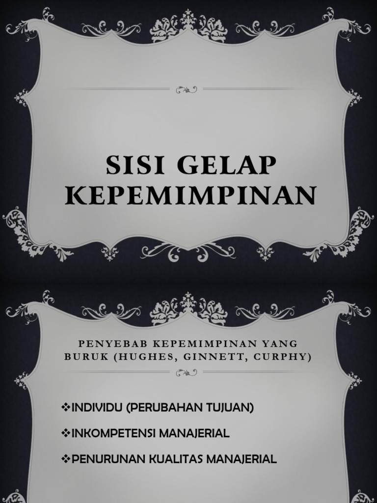 Bab 8 Sisi Gelap Kepemimpinan | PDF