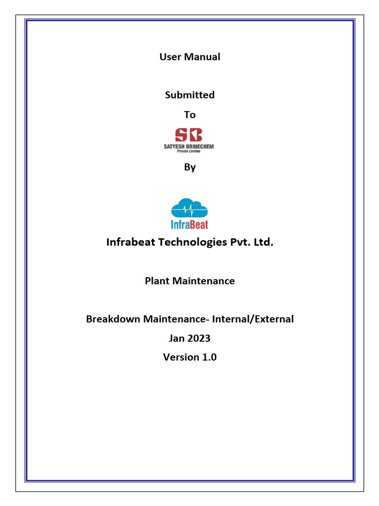 Plant Maintenance User Guide | PDF | Menu (Computing) | Logistics