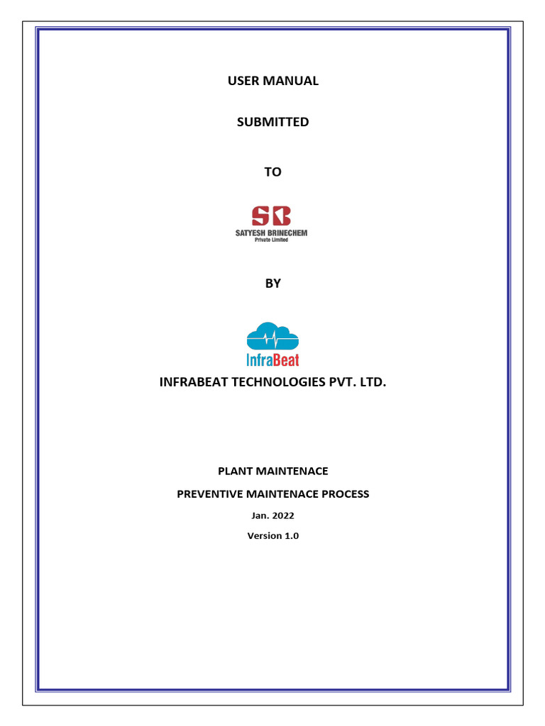 PM Usermanual - Preventive Maintenance (Strategy - Single Cycle) | PDF | Systems Engineering ...