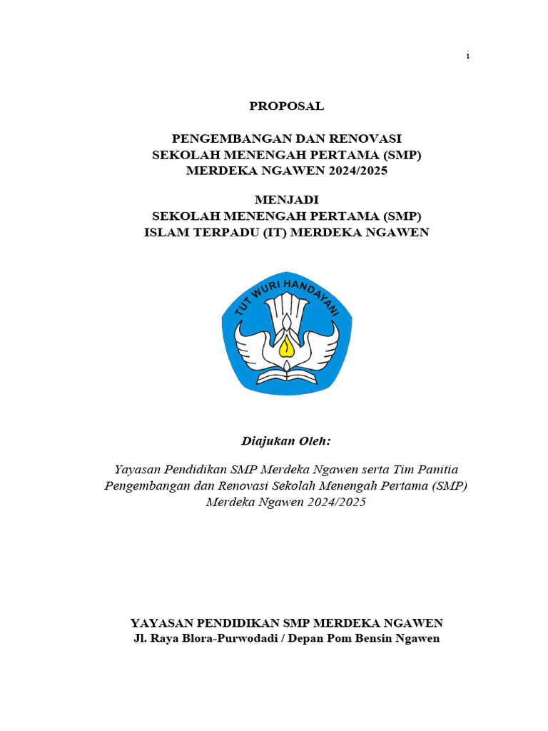 Renovasi SMP Merdeka Ngawen | PDF