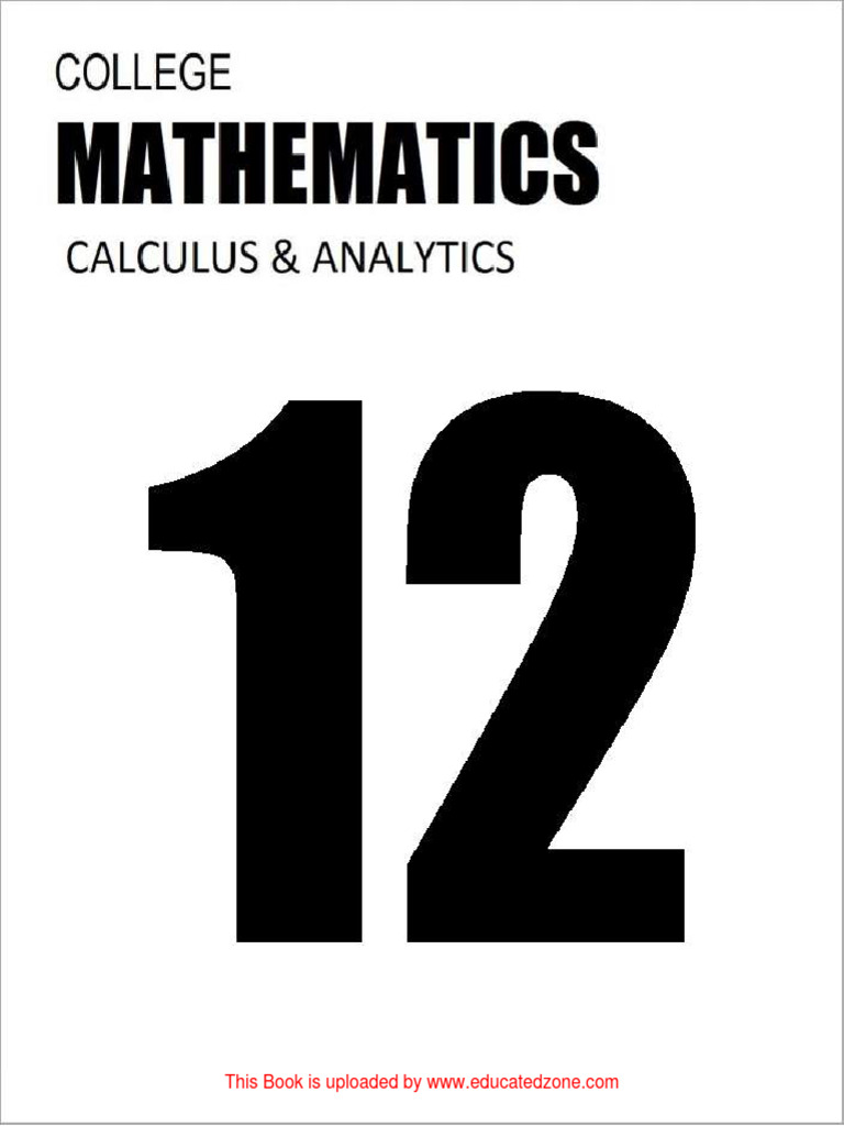 12th College Mathematics Helping Book | PDF