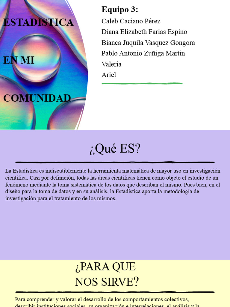 Estadistica en Mi Comunidad | PDF | Estadísticas | Análisis