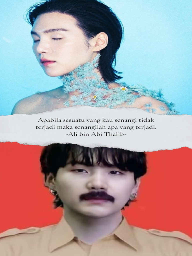 Cerita Instagram Kolase Foto Kertas Robek Putih Dan Hitam Pak Agustd Aka Suga | PDF